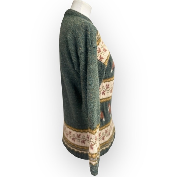 Vintage | Sweaters | Vintage English Country Fox Wool Sweater Large ...